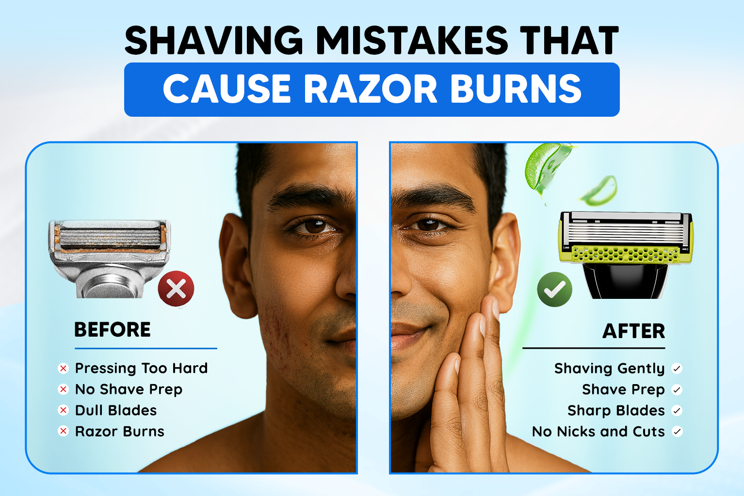 Shaving Mistakes That Cause Razor Burns Letsshave Guide 8322