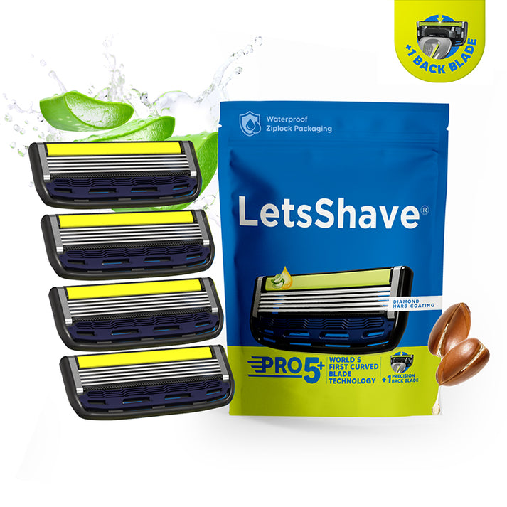 Pro 5 Plus Blades ( Pack of 4 ) | World's First Curved Blade Razor For ...