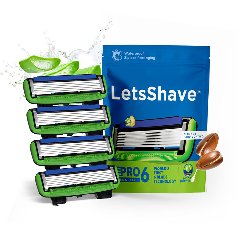 Pro 6 Sensitive Razor Blades ( Pack of 4 ) | World's First 6-Blade Raz ...