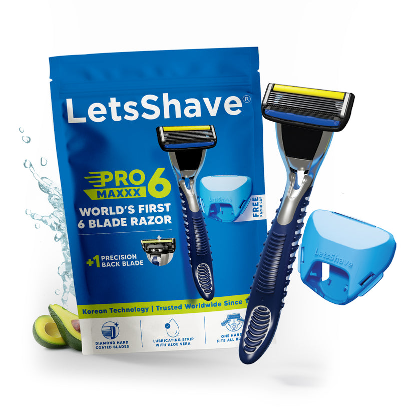 Pro 6 Maxxx Razor for Men | Handle + 2 Blades – LetsShave